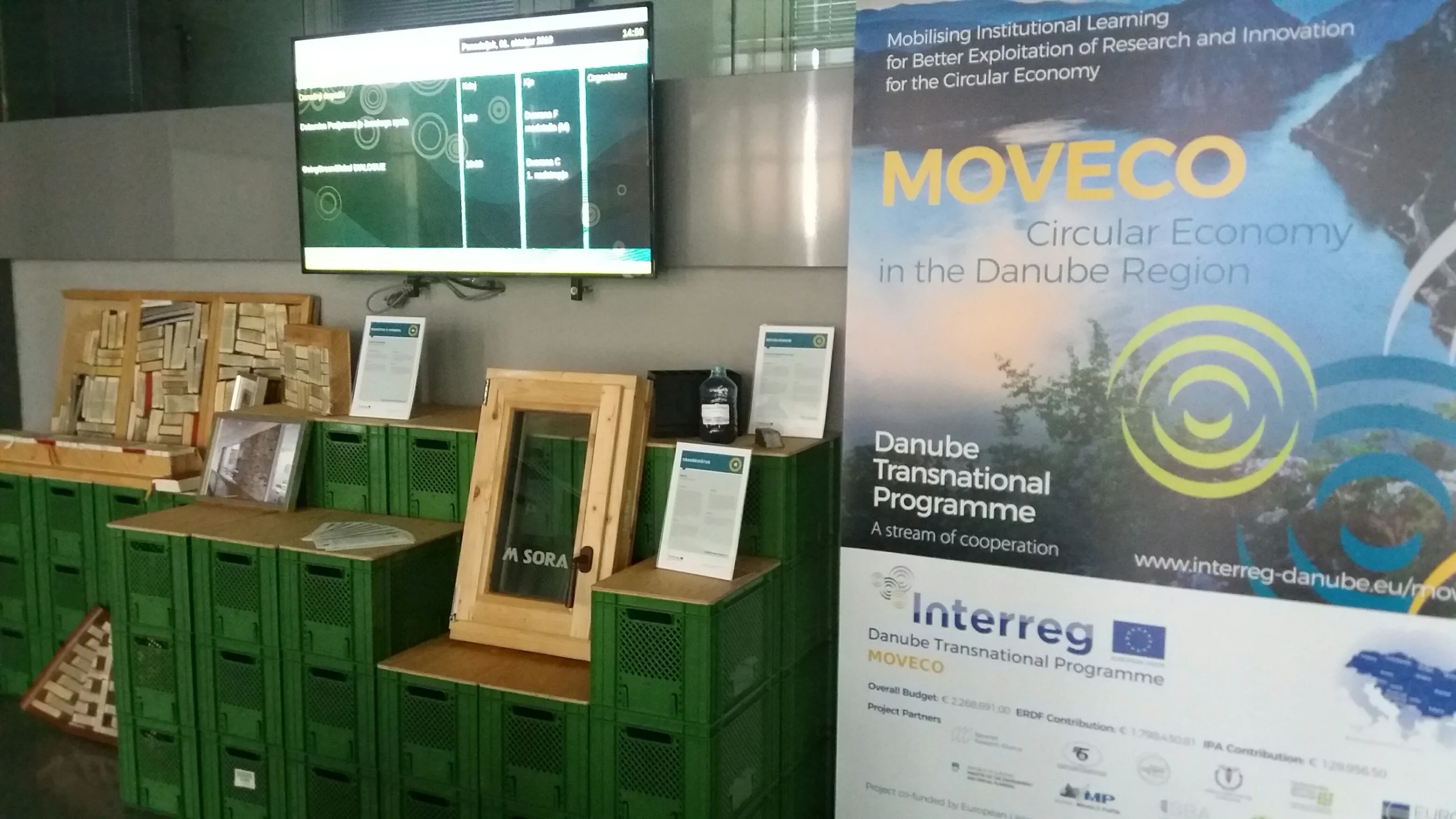 ReWin window as a part of MOVECO project mobile exhibition is in Ljubljana - M-Sora